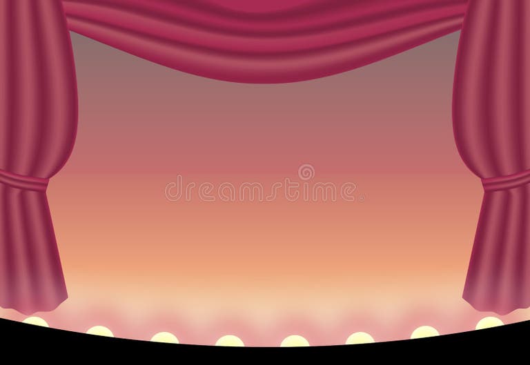 Backstage Curtains Stock Illustrations – 585 Backstage Curtains Stock ...