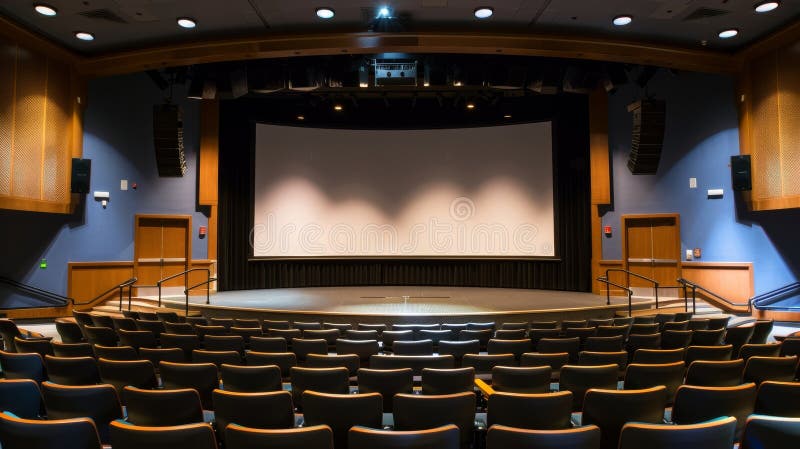 The Stage is Also Equipped with a Large Projector Screen Allowing for ...