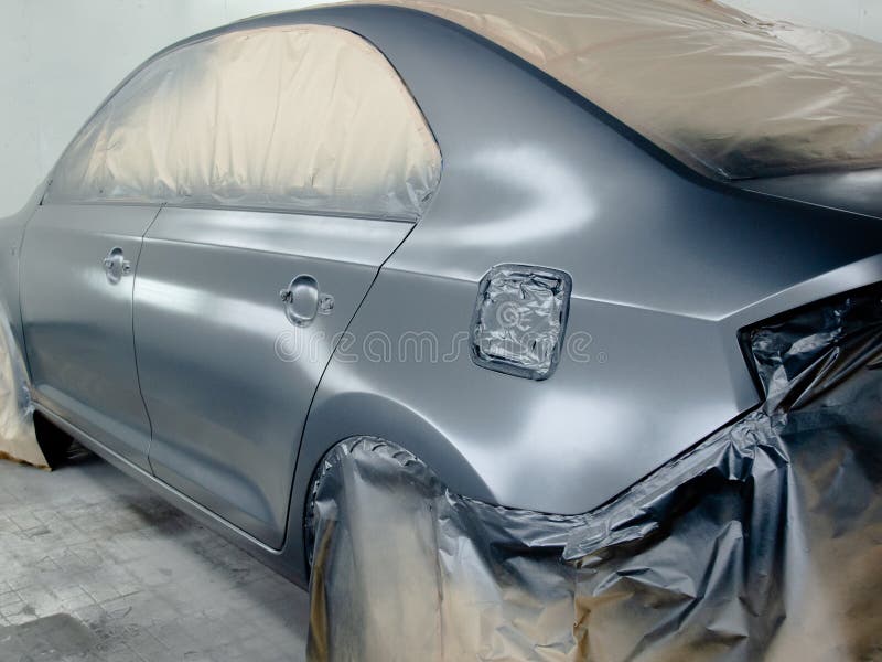 Stage of Application of Car Paint.Car Repair Technology Stock Photo ...