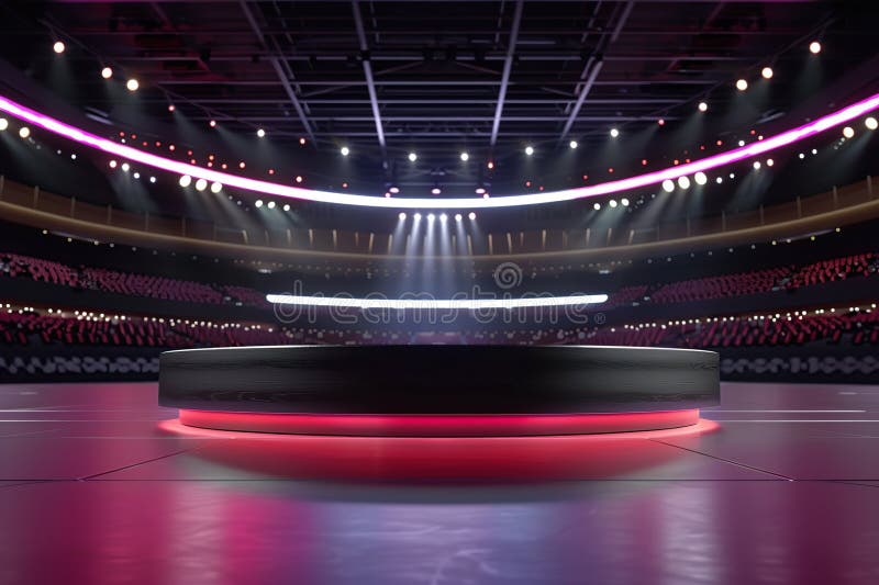 Stage in an Arena stock illustration. Illustration of indoor - 337927229
