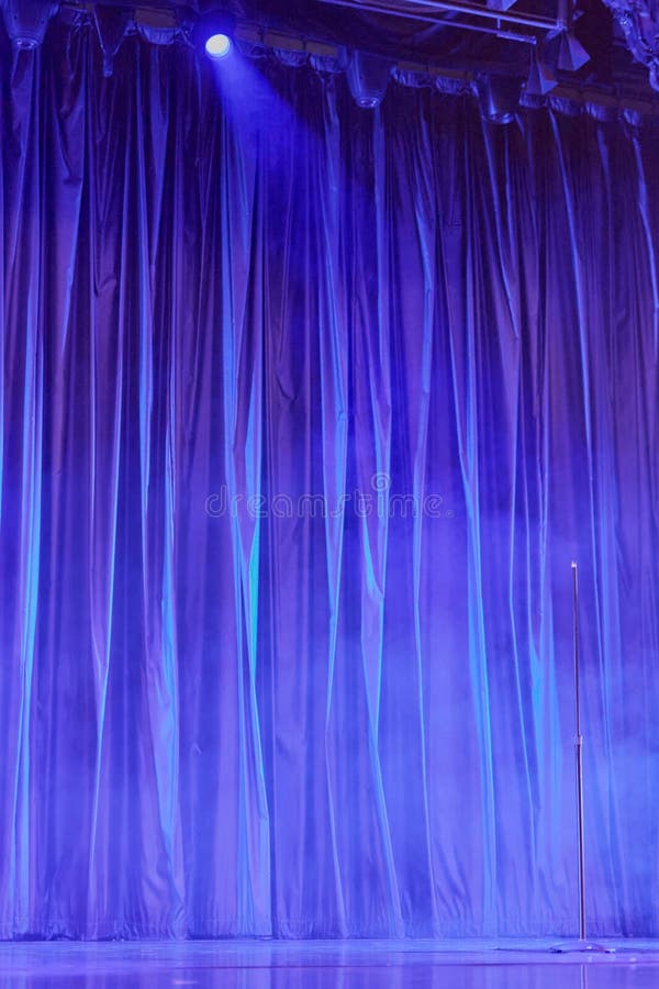 Blue Backdrop Magic Performance Scene Stock Image - Image of decor ...