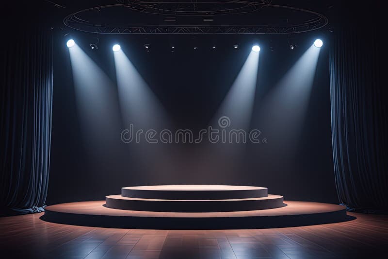 Stage for a Ceremony with a Spotlight Stage for a Ceremony with a ...