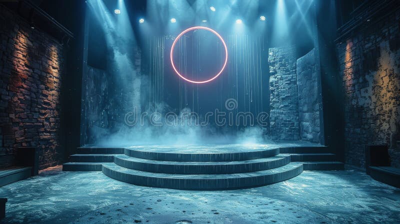 Stage with Circular Light stock photo. Image of illumination - 311176680