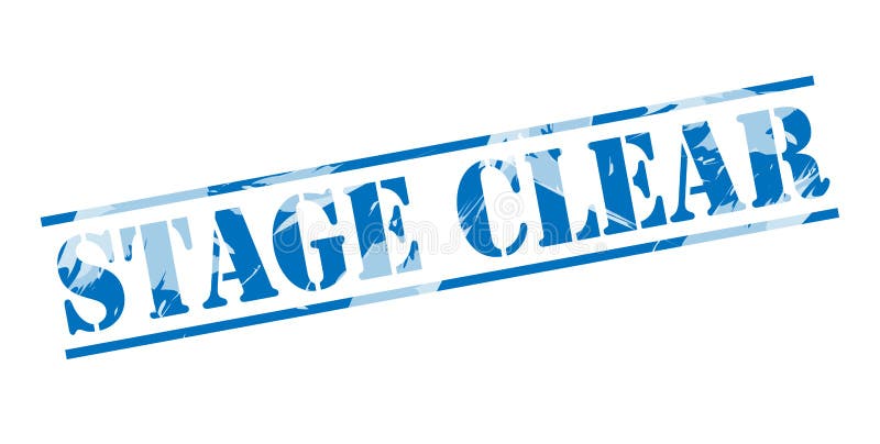 Stage clear blue stamp stock illustration. Illustration of label - 97560821