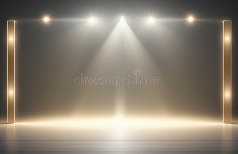 Stage with Colorful Lighting. AI-generated Stock Illustration ...