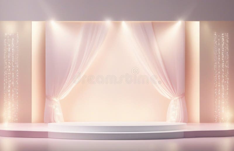 Stage with Colorful Lighting. AI-generated Stock Illustration ...