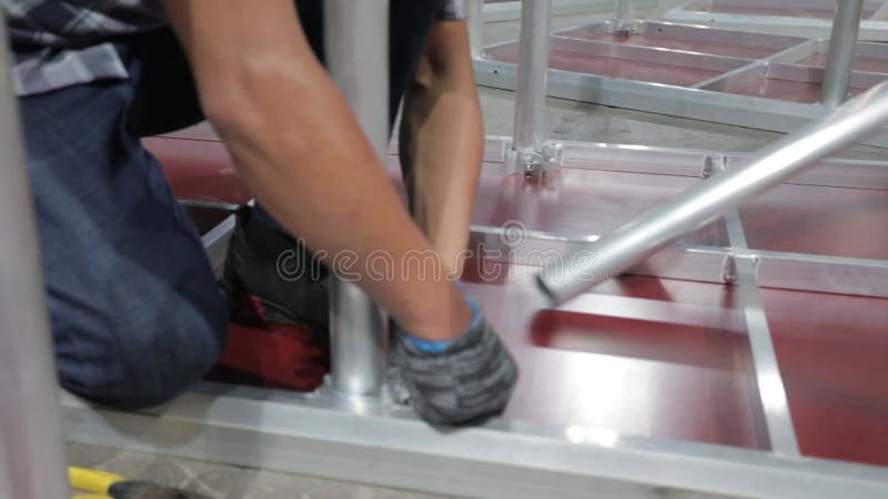 Stage Construction, Large-screen Lighting Construction_ with Time Delay ...