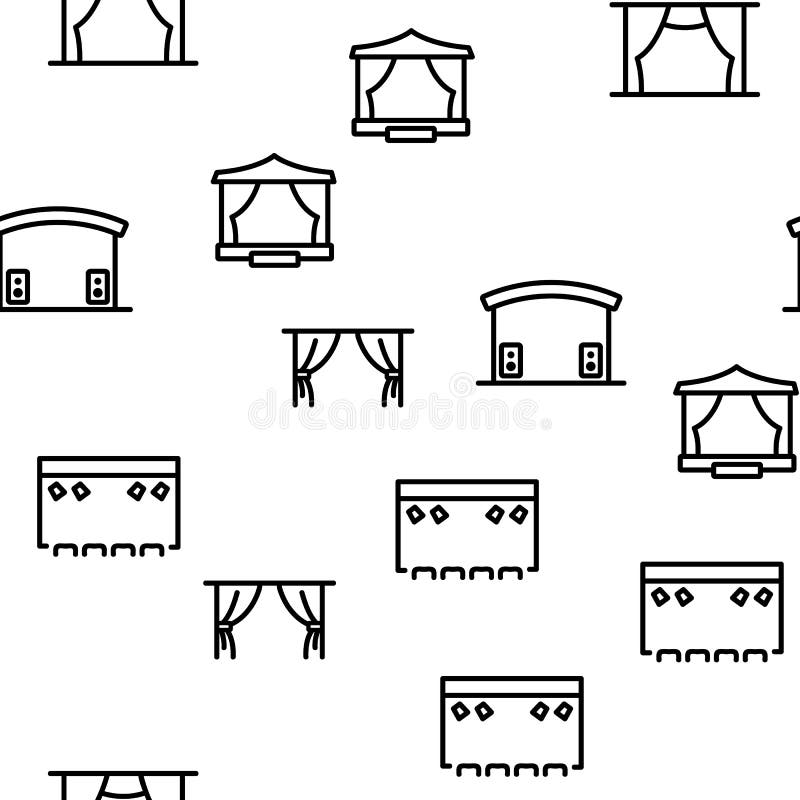 Stage Construction Vector Seamless Pattern Stock Vector - Illustration ...