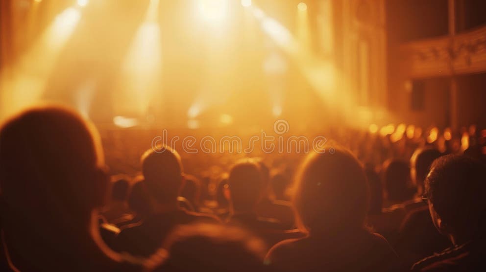 The Stage and Crowd are Defocused in a Dreamlike Haze a Scene from a ...