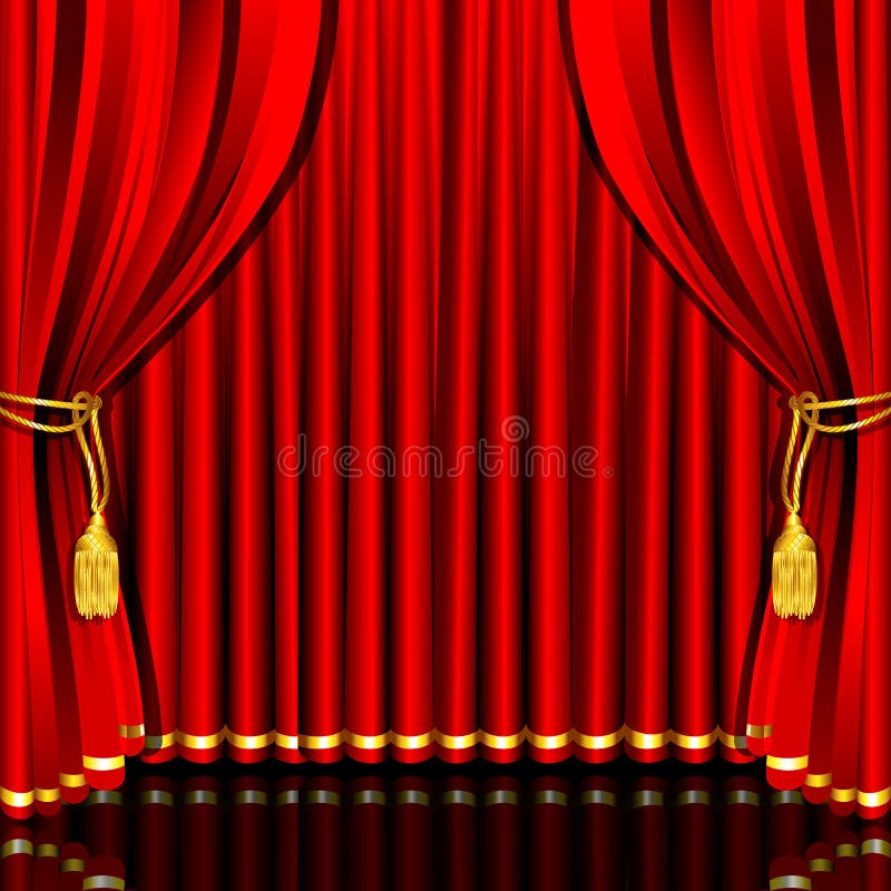 Stage Curtain stock vector. Illustration of design, opening - 21353804