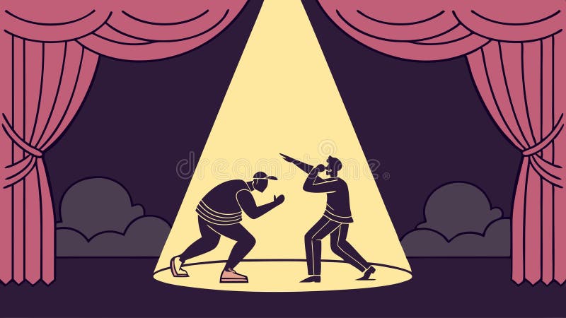 Stage Curtain Illustration, Theater Performance Element Vector Design ...