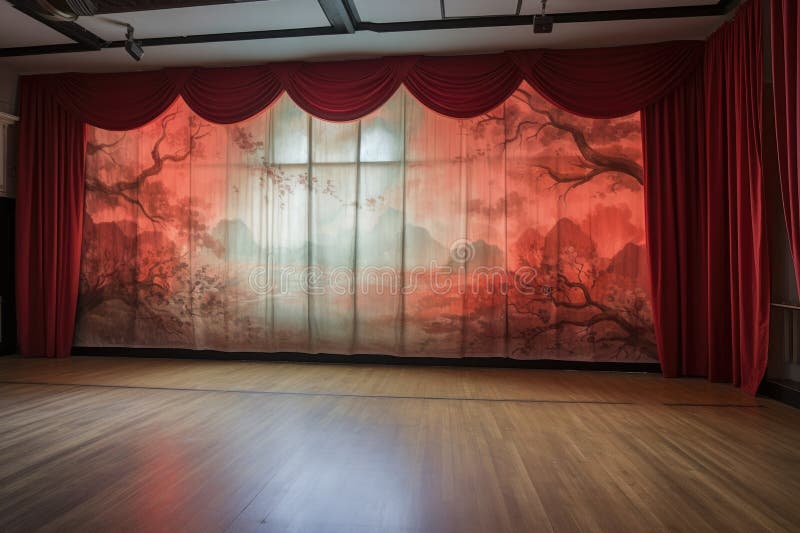 Stage Curtains Closed before Ballet Performance Stock Photo - Image of ...