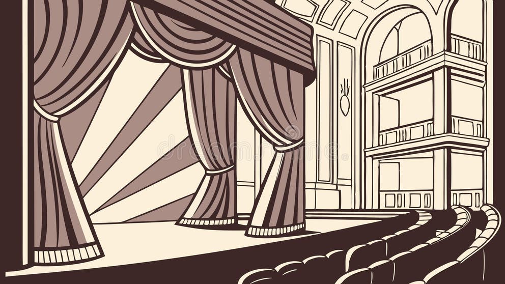 Stage Curtains Theater Backdrop, Performance Art and Dramatic Scene ...