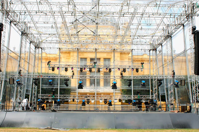 Stage an Day Light for the Concert Stock Image - Image of background ...