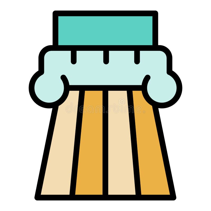 Stage Decor Icon Color Outline Vector Stock Vector - Illustration of ...