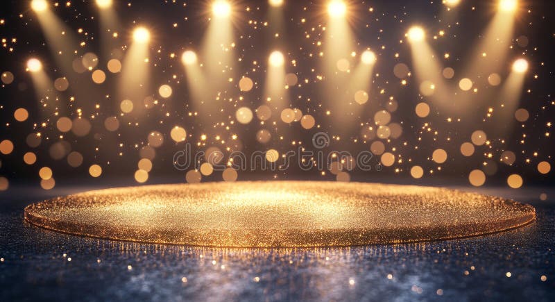 A Stage Devoid of Objects, Lit Up by Spotlights, Perfect for ...