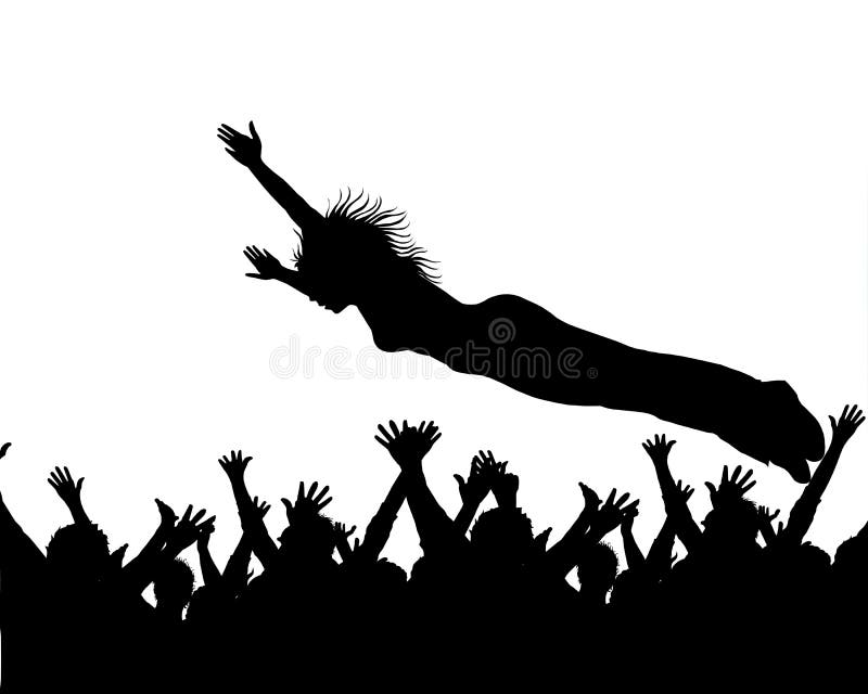 Stage dive stock vector. Illustration of crowd, design - 5276780