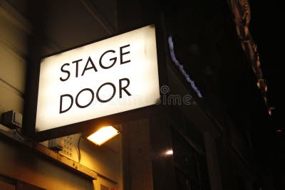Stage door sign stock image. Image of theatre, exit, london - 18580043