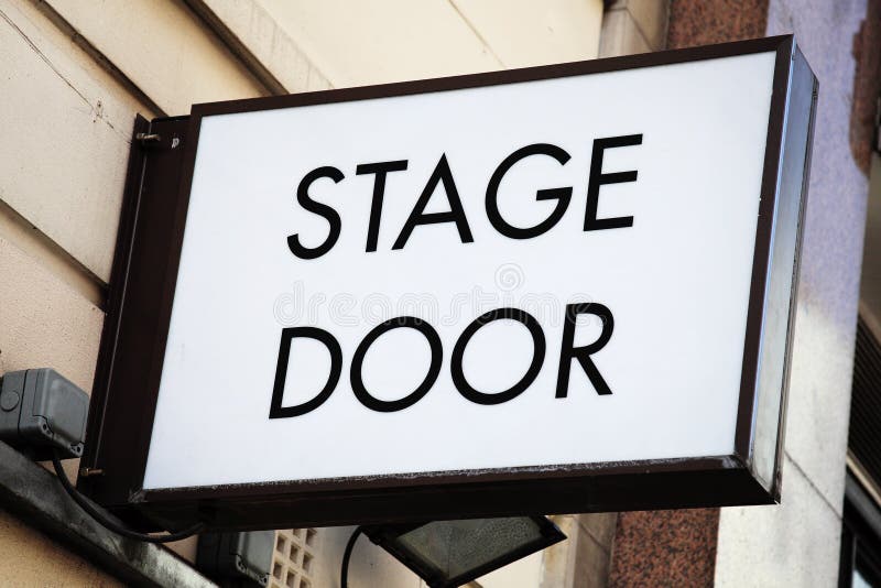 Stage door sign stock image. Image of cropped, entrance - 31812717