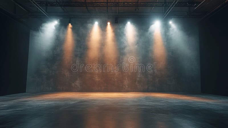 Stage with Dramatic Lighting and Mist at a Performance Venue ...