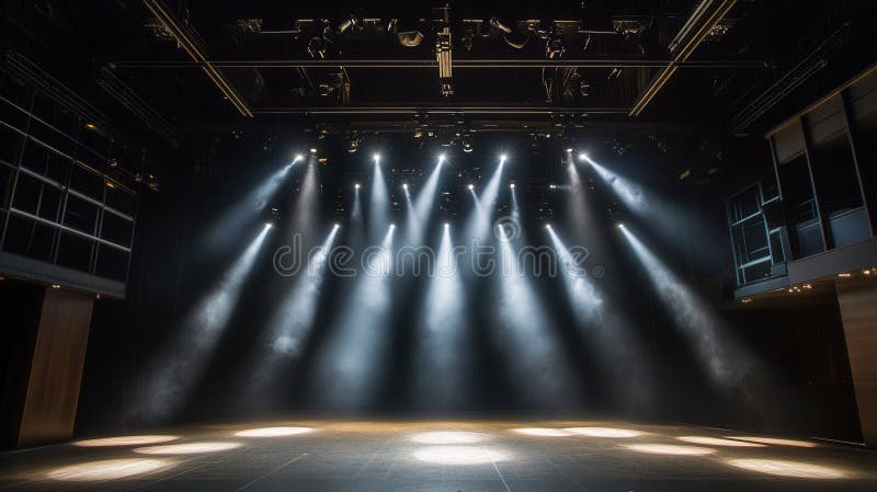 A Stage with Dramatic Lighting, Ready for a Performance or Event Stock ...