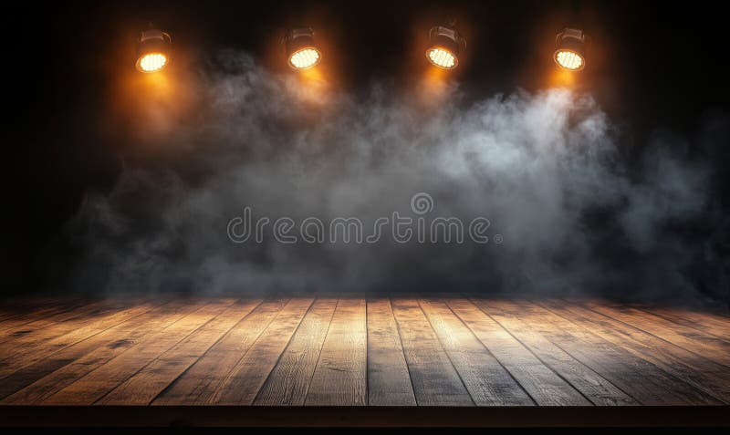 Stage with Dramatic Lighting and Smoke Effects, Perfect for ...