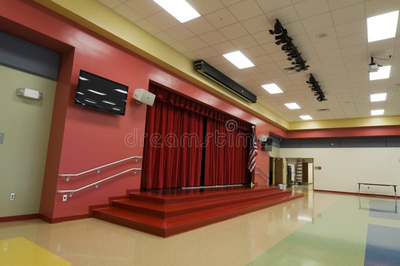 Stage at Elementary School stock photo. Image of elementary - 21024912