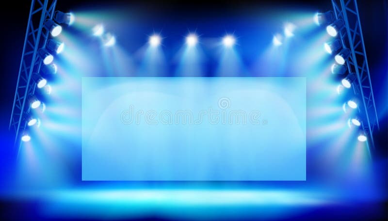 The Performance on Theatrical Stage. Vector Illustration. Stock Vector ...