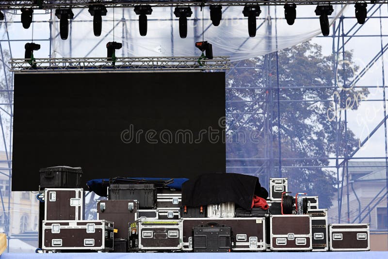 Stage equipment stock image. Image of backstage, boxes - 69114653
