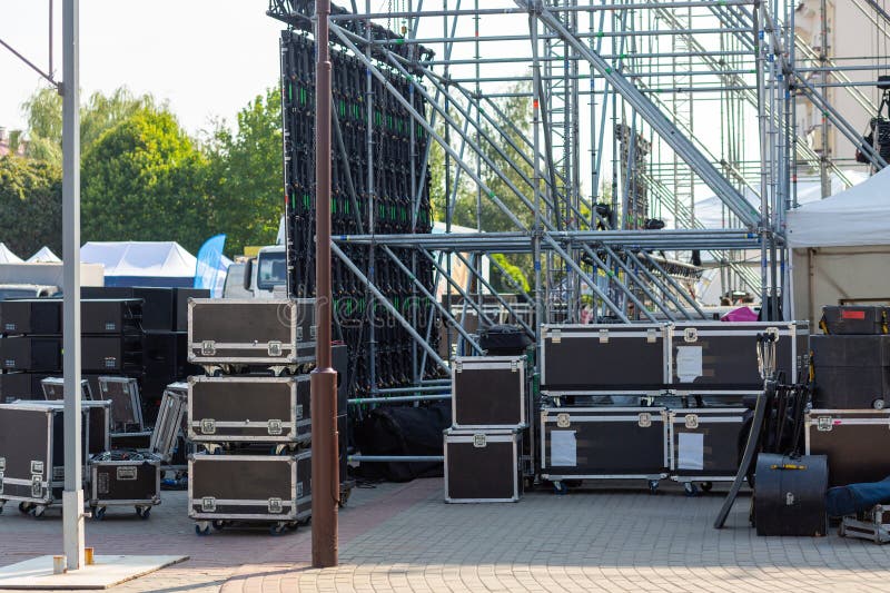 Stage Equipment before the Concert Stock Photo - Image of illumination ...
