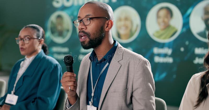 Stage, Expert and Speaker of Science, Talking and Man with Answer of ...