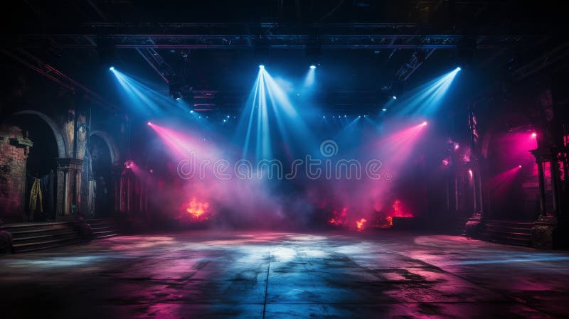 Stage Filled with Smoke stock photo. Image of intense - 317708984
