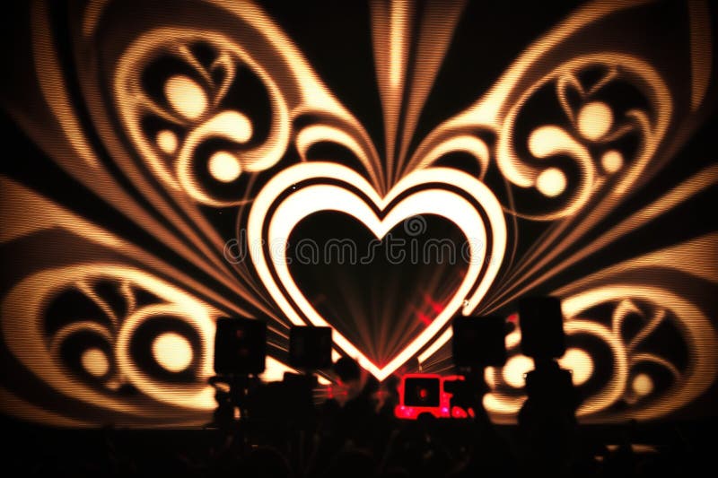 Stage_Flood_Lights_VI_Heart, Generative AI Stock Illustration ...