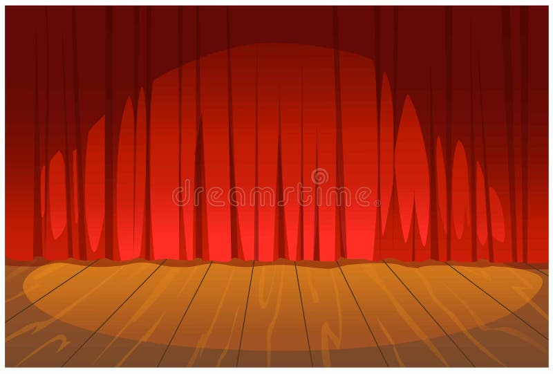 The stage has a red scene stock vector. Illustration of design - 172911069