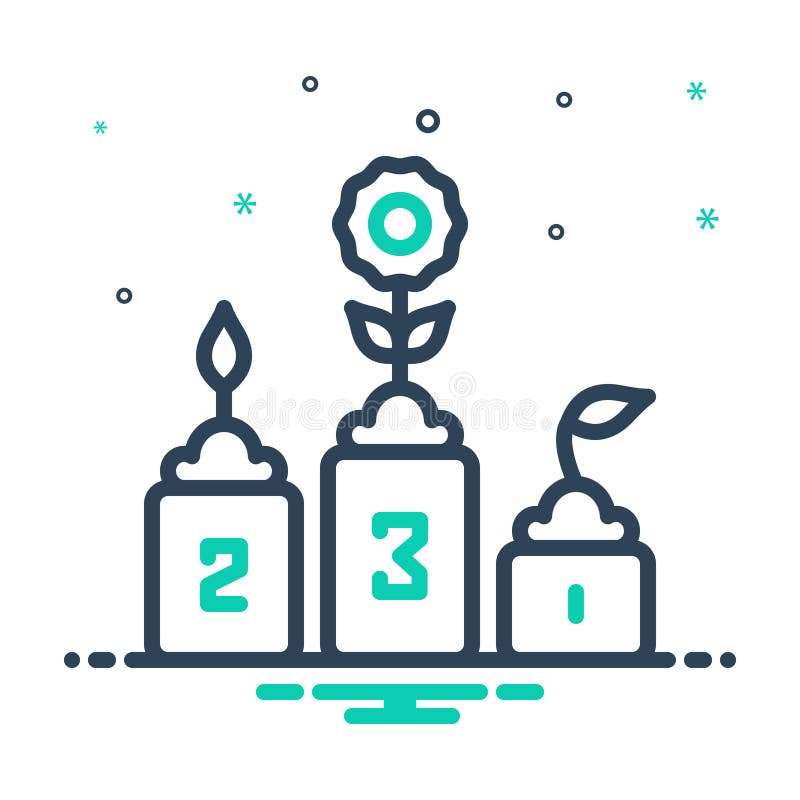 Mix Icon for Stage, Process and Sprout Stock Vector - Illustration of ...