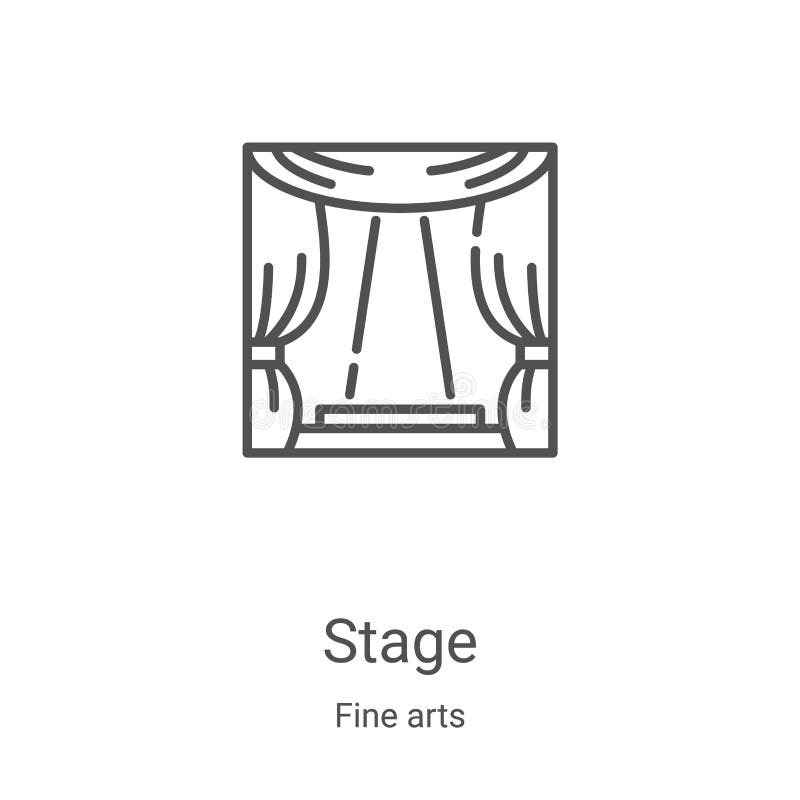 Stage Icon Vector from Event Collection. Thin Line Stage Outline Icon ...