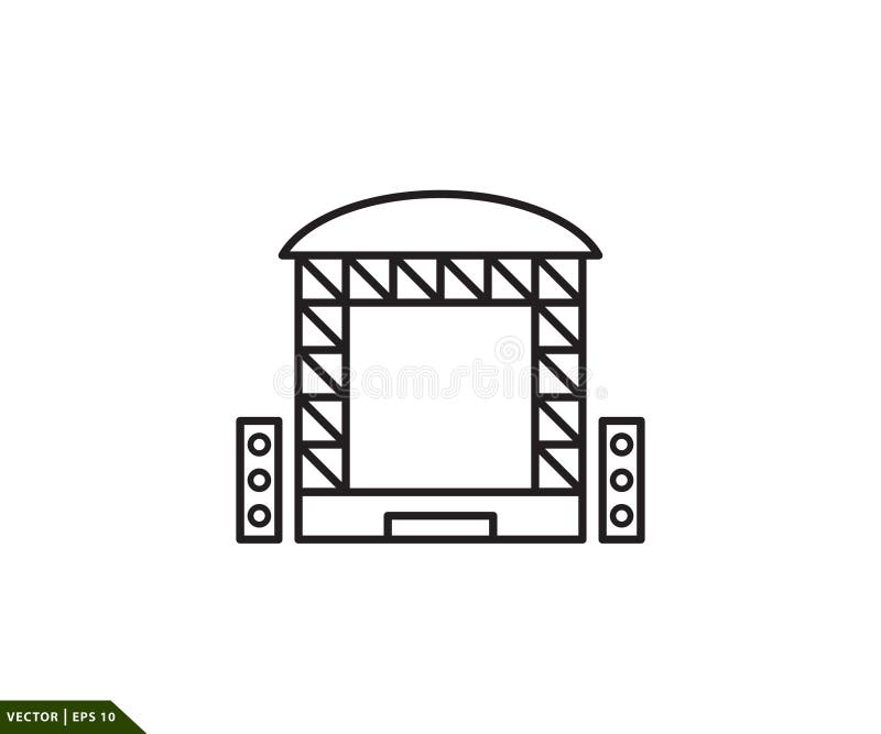 Stage Icon Vector Logo Template Stock Vector - Illustration of mobile ...