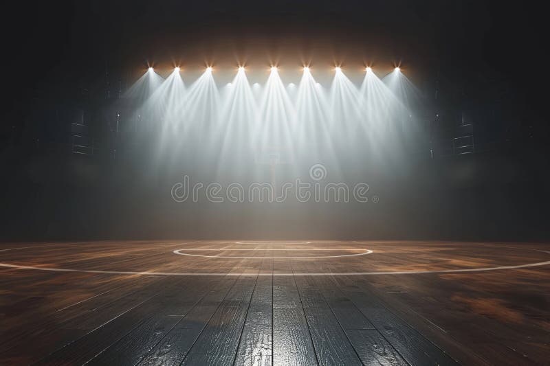 The Stage is Illuminated by a Dramatic Array of Spotlights, Casting a ...