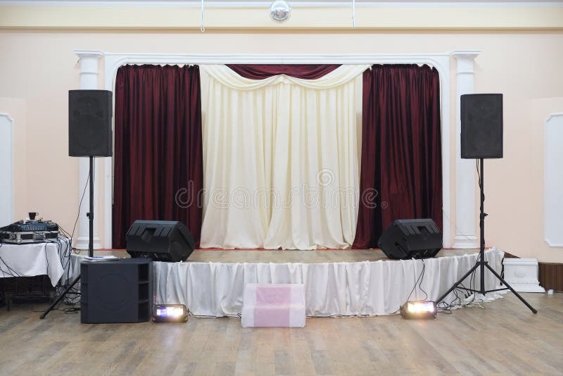 Stage stock image. Image of artistic, speaker, cafe, interior - 39055215