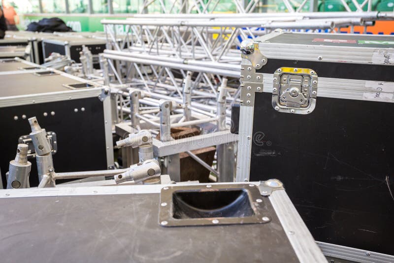 Stage Installation Equipment Stock Image - Image of audio ...