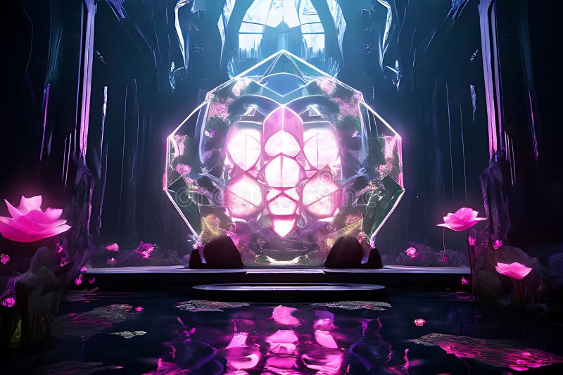 Stage with Large Mirror stock image. Image of depth - 319668869