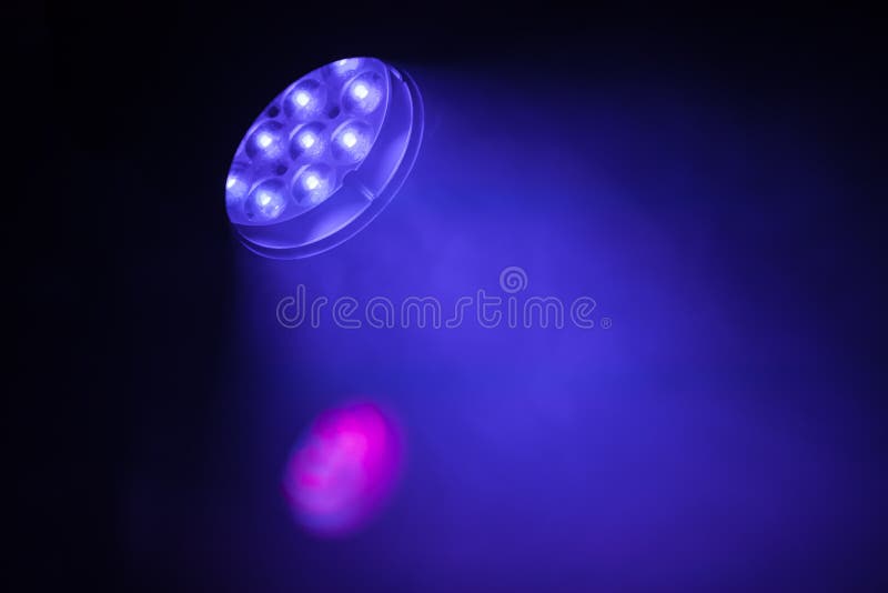 Stage LED Spot Light with Blue Beam, Modern Stage Illumination Stock ...
