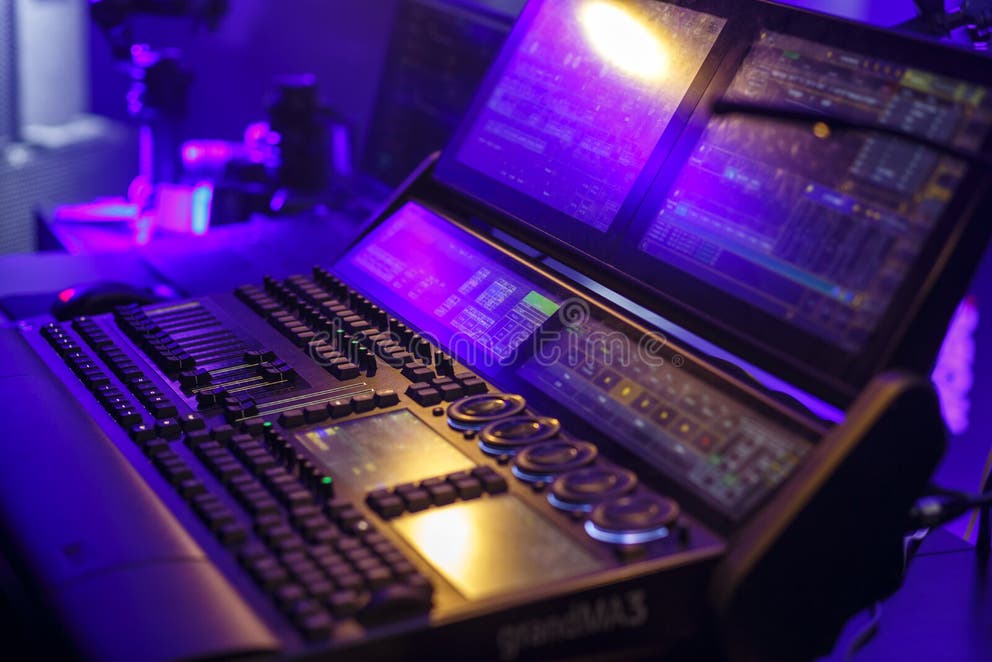 The Stage Light Control Panel is an Illustrative Example in Blue ...