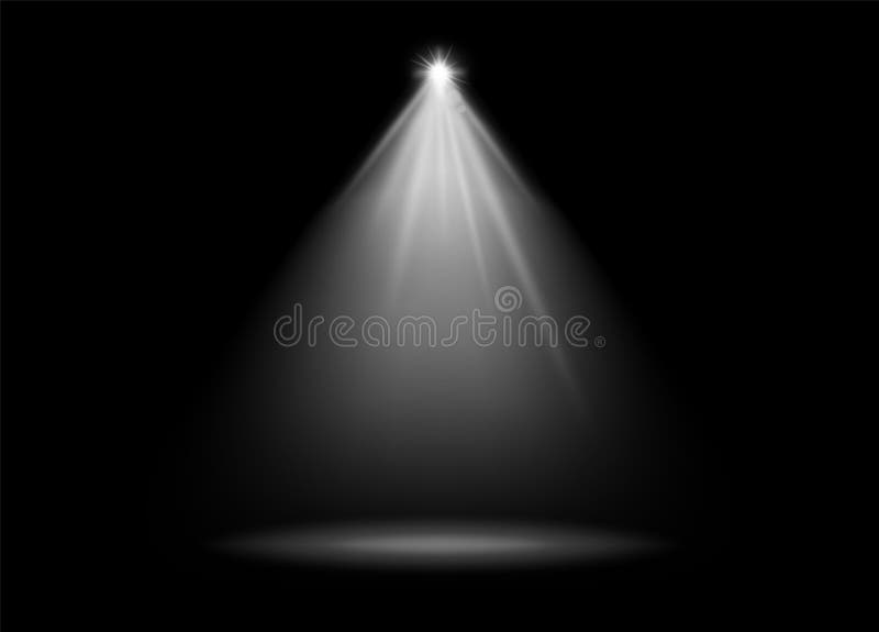 Stage Light Mockup. Realistic Scene Spolight Effect Stock Vector ...