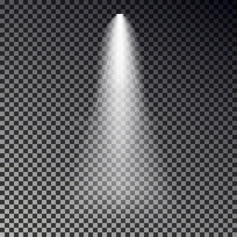 Stage Light Ray Vector. Spotlight Transparent Effect Isolated on Dark ...