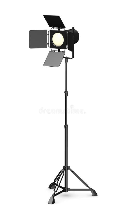 Stage light on stand stock illustration. Illustration of strong - 31185072