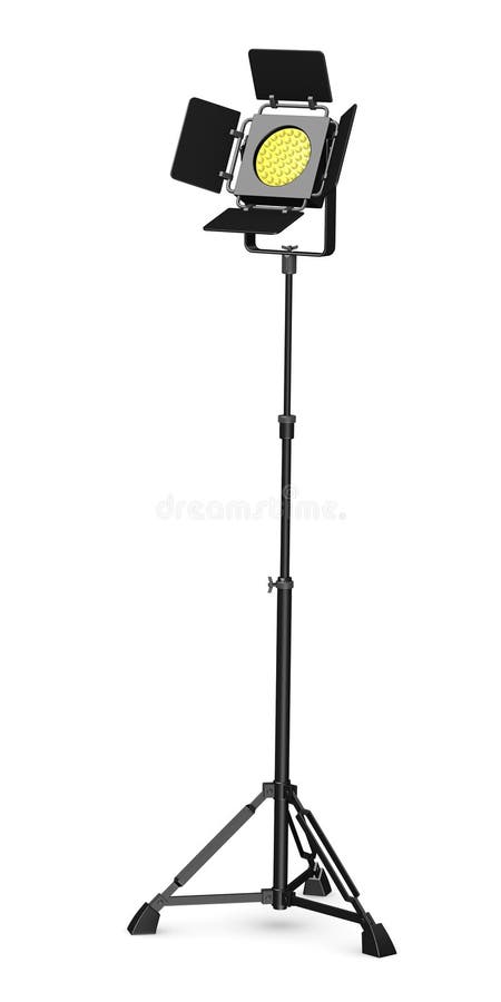 Stage light on stand stock illustration. Illustration of strong - 31185072