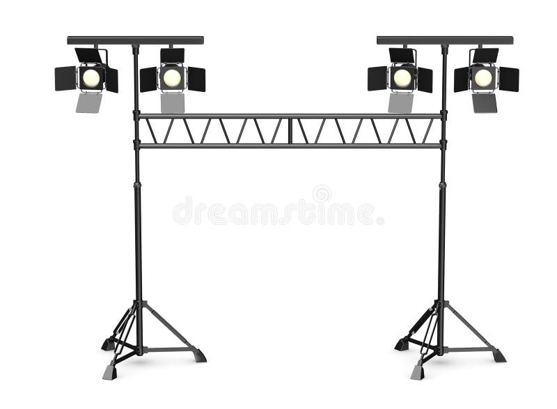 Stage light on stand stock illustration. Illustration of strong - 31185072