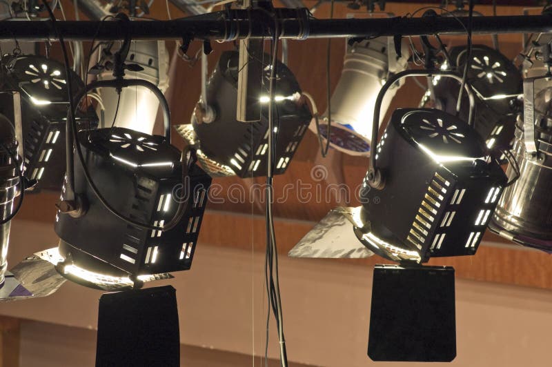 Stage lighting stock image. Image of directional, entertainment - 16636285
