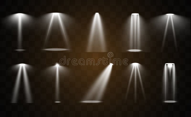 Stage Lighting, a Collection of Transparent Effects. Stock Vector ...